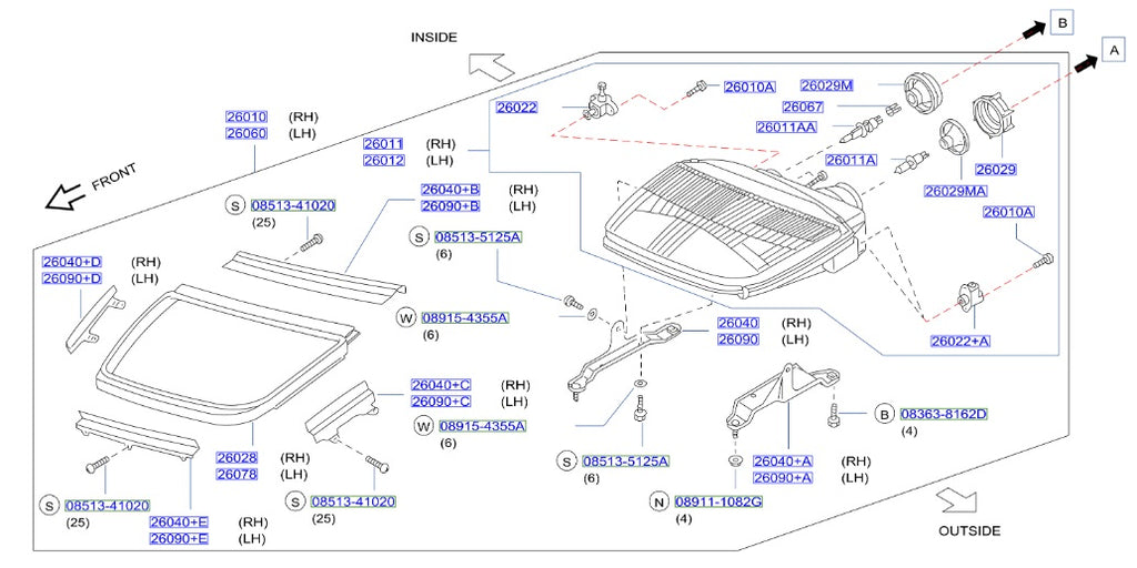 Nissan Fairlady Z32 Headlight Gasket Seal Left (26078) – Terra Firma ...