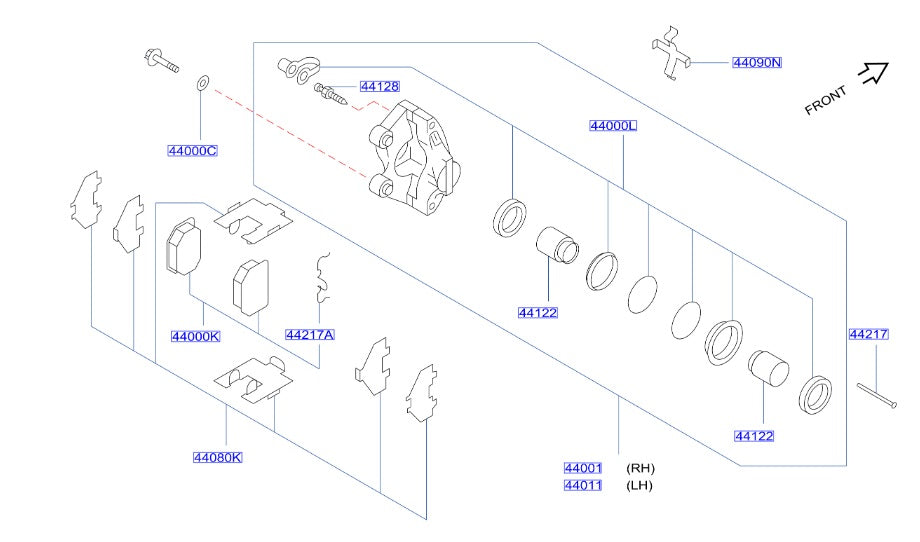 Nissan Fairlady Z32 Rear Disc Brake Pad Hardware Kit (44080K) – Terra ...