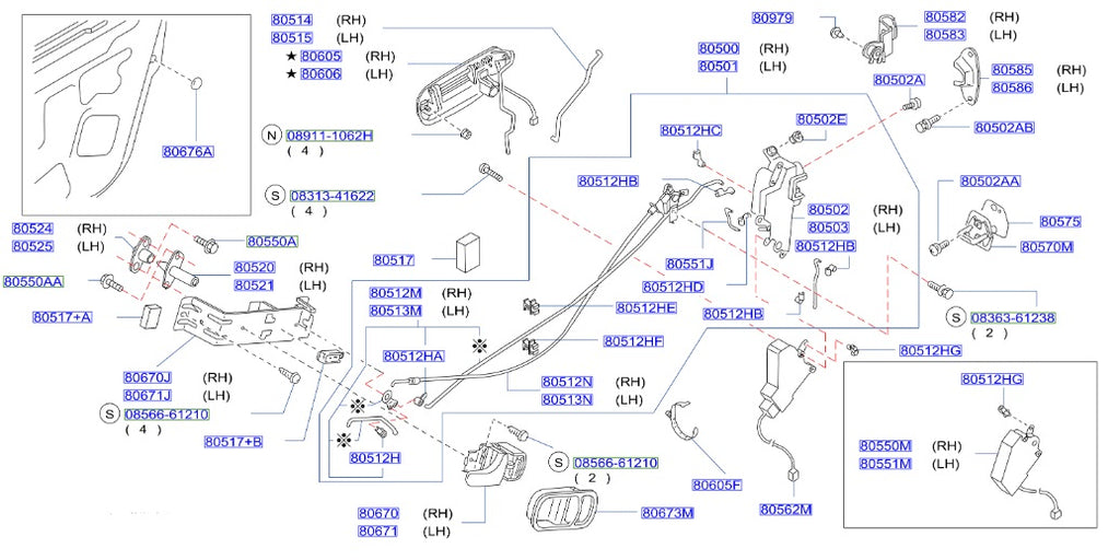 Nissan Fairlady Z32 Door Latch Assembly Screw (80502A) – Terra Firma ...
