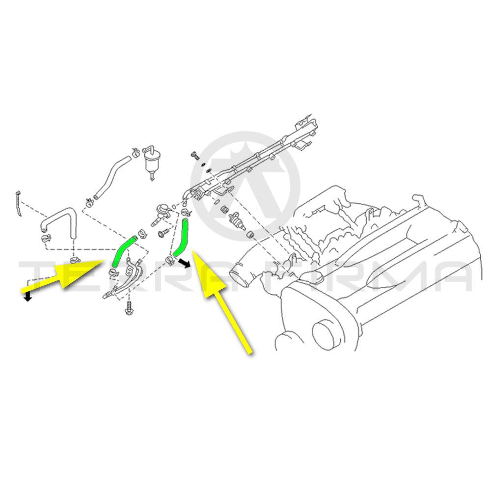 Nissan Skyline R32 R33 GTR High Pressure Fuel Rail Hose RB26DETT ...