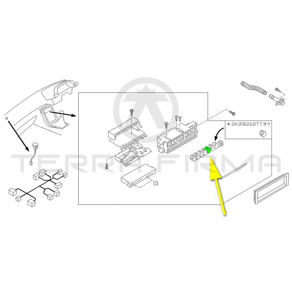 Nissan Skyline R32 Heater Control Defroster Button – Terra Firma Automotive