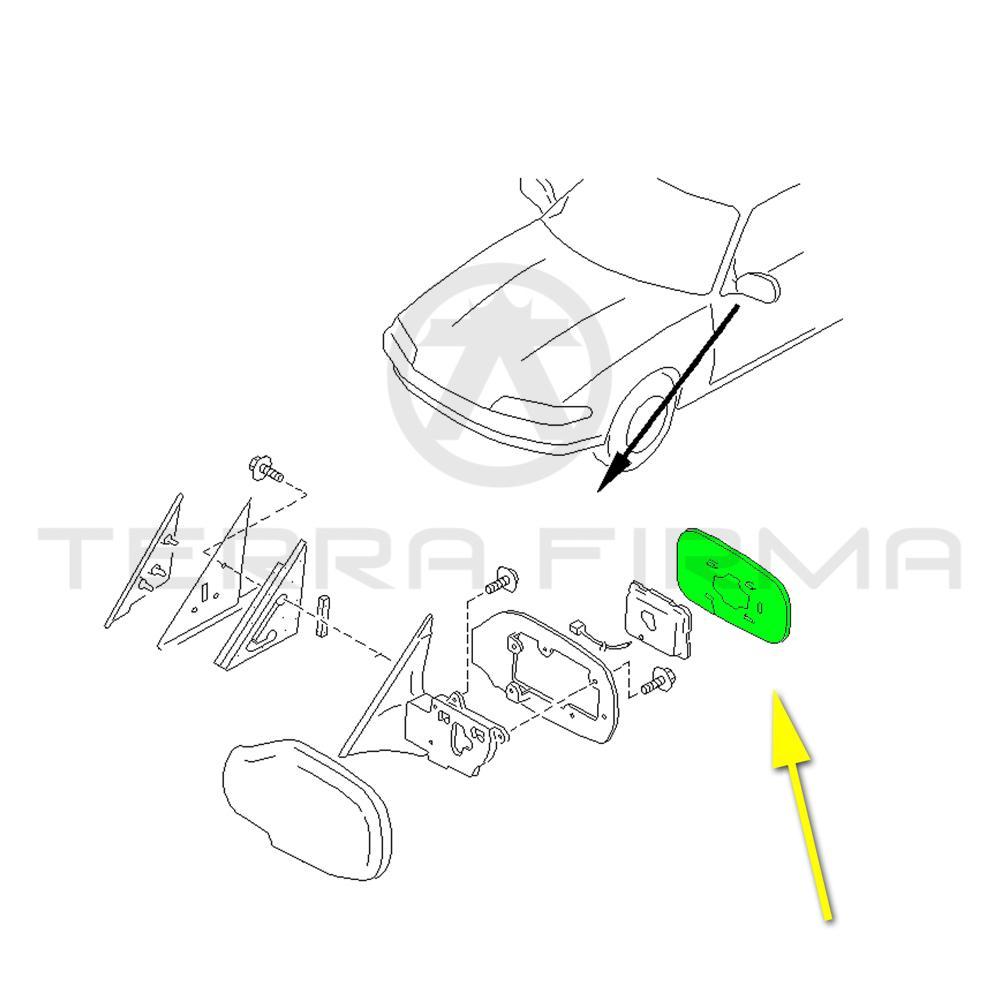 Nissan Skyline R32 Side Mirror Glass, Right – Terra Firma Automotive