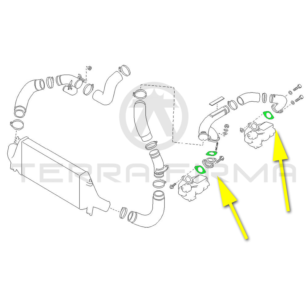 Nissan Stagea C34 260RS Turbo Charger Air Outlet to Intercooler Tube G ...